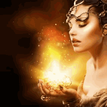 Girl Holding Light Wallpaper GIF | GIFDB.com