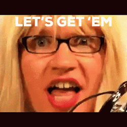 Girl Saying Let's Get Em GIF | GIFDB.com