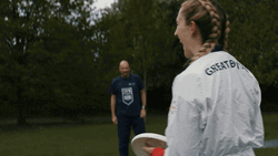 Girl Throwing Frisbee GIF | GIFDB.com