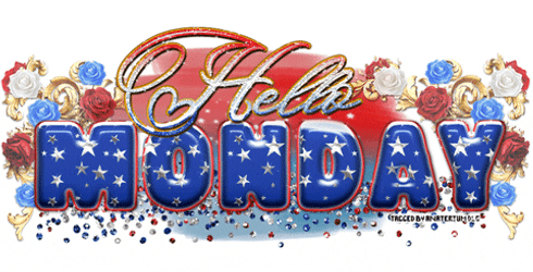 Glitter Text Hello Monday GIF | GIFDB.com