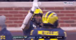 Go Blue Michigan Player Waving GIF | GIFDB.com