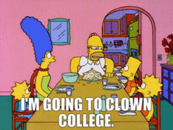 Going To Clown College Simpsons GIF | GIFDB.com
