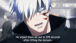 Gojo Domain Expansion Breathing Smoke GIF | GIFDB.com