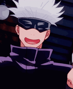 Gojo In Blindfold Both Hands Together GIF | GIFDB.com