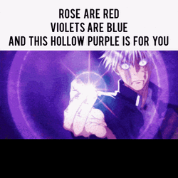 Gojo Satoru Hollow Purple Quote Meme GIF | GIFDB.com