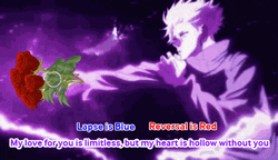 Gojo Satoru Purple Red Roses Meme GIF | GIFDB.com
