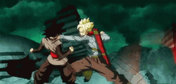 Goku Black And Trunks Fighting GIF | GIFDB.com