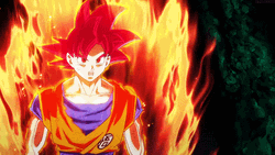 Goku Super Saiyan Red Fire GIF | GIFDB.com