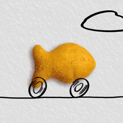 Goldfish Cracker On Wheels GIF | GIFDB.com