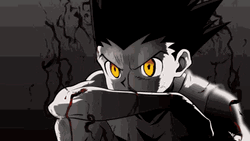 Gon Freecss Serious Stare Animated Art GIF | GIFDB.com