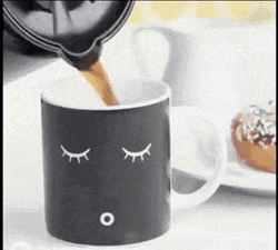 Good Morning Coffee Changing Cup GIF | GIFDB.com