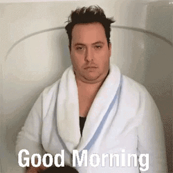 Good Morning Coffee Chubby Guy GIF | GIFDB.com