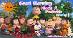 Good Morning Happy Tuesday Fantastic Peanuts Gang GIF | GIFDB.com