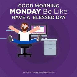 Good Morning Monday Funny Excited Worker GIF | GIFDB.com