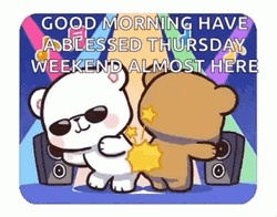 Good Morning Thursday Funny Cartoon Bears GIF | GIFDB.com