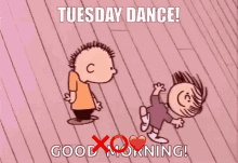 Good Tuesday Morning Charlie Brown Dancing GIF | GIFDB.com