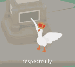 Goose Crown Respectfully GIF | GIFDB.com
