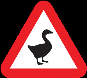 Goose Signage Warning GIF | GIFDB.com