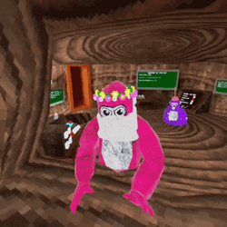 Pink Gorilla Tag Having A Skill Issue GIF | GIFDB.com