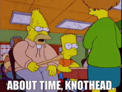 Grandpa Simpson Commenting About Time Knothead GIF | GIFDB.com