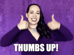 Great Job Meme Grinning Lady Thumbs Up GIF | GIFDB.com