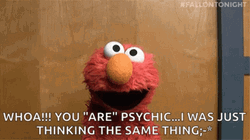 Great Minds Think Alike Surprised Elmo GIF | GIFDB.com