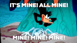 Greedy Daffy Duck Its Mine Mine GIF | GIFDB.com