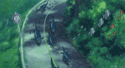 Green Anime Panyo In The Cliff By The Sea GIF | GIFDB.com