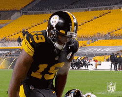 Griddy Dance Juju Smith Schuster Tossing Ball GIF | GIFDB.com
