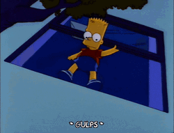 Gulp Gulp Gulp Nervous Bart Simpson Meme GIF | GIFDB.com