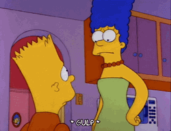 Gulp Gulp Gulp Terrified Bart Simpson Meme GIF | GIFDB.com