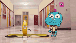 Gumball And Banana Joe Dancing GIF | GIFDB.com