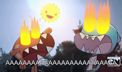 Gumball And Darwin Watterson Hot Sun GIF | GIFDB.com