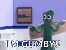 Gumby Drying Himself With Towel GIF | GIFDB.com