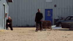 Gustavo Fring Dodging Gun Shots GIF | GIFDB.com