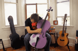 Guy Playing Cello Headbanging GIF | GIFDB.com