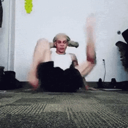 Guy Spinning His Long Legs GIF | GIFDB.com