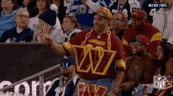 Guy Wears Washington Commanders Cheer Costume GIF | GIFDB.com