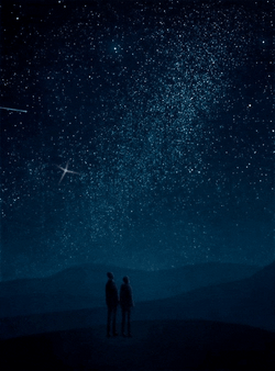 Guys Staring At Starry Night GIF | GIFDB.com