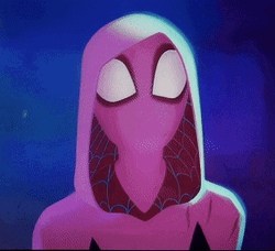 Gwen Stacy Startled Reaction Spider Verse GIF | GIFDB.com