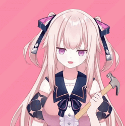 Iku Hoshifuri Hammer Time GIF | GIFDB.com