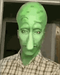 Handsome Squidward Cosplay Mask GIF | GIFDB.com