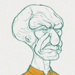 Handsome Squidward Evil Look GIF | GIFDB.com