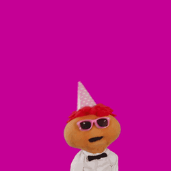 Happy 16th Birthday Gerbert Party Hat Confetti GIF | GIFDB.com