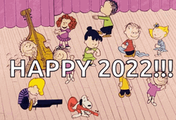 Happy 2022 Snoopy And Friend Celebration GIF | GIFDB.com
