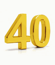 Happy 40th Birthday Animated Number Text GIF | GIFDB.com