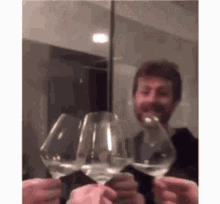 Happy Birthday Cheers Toast Self Mirror GIF | GIFDB.com