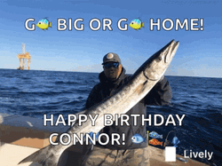 Happy Birthday Fishing Celebration Connor GIF | GIFDB.com