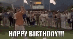 Happy Birthday Golf Player Happily Whining GIF | GIFDB.com
