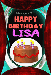 Happy Birthday Lisa Chocolate Cake GIF | GIFDB.com